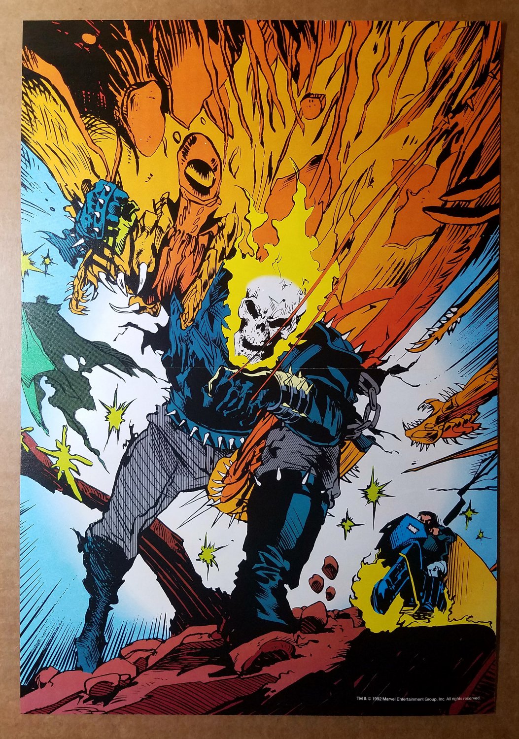 Ghost Rider 11 Larry Stroman Marvel Comics Poster by Mark Texeira