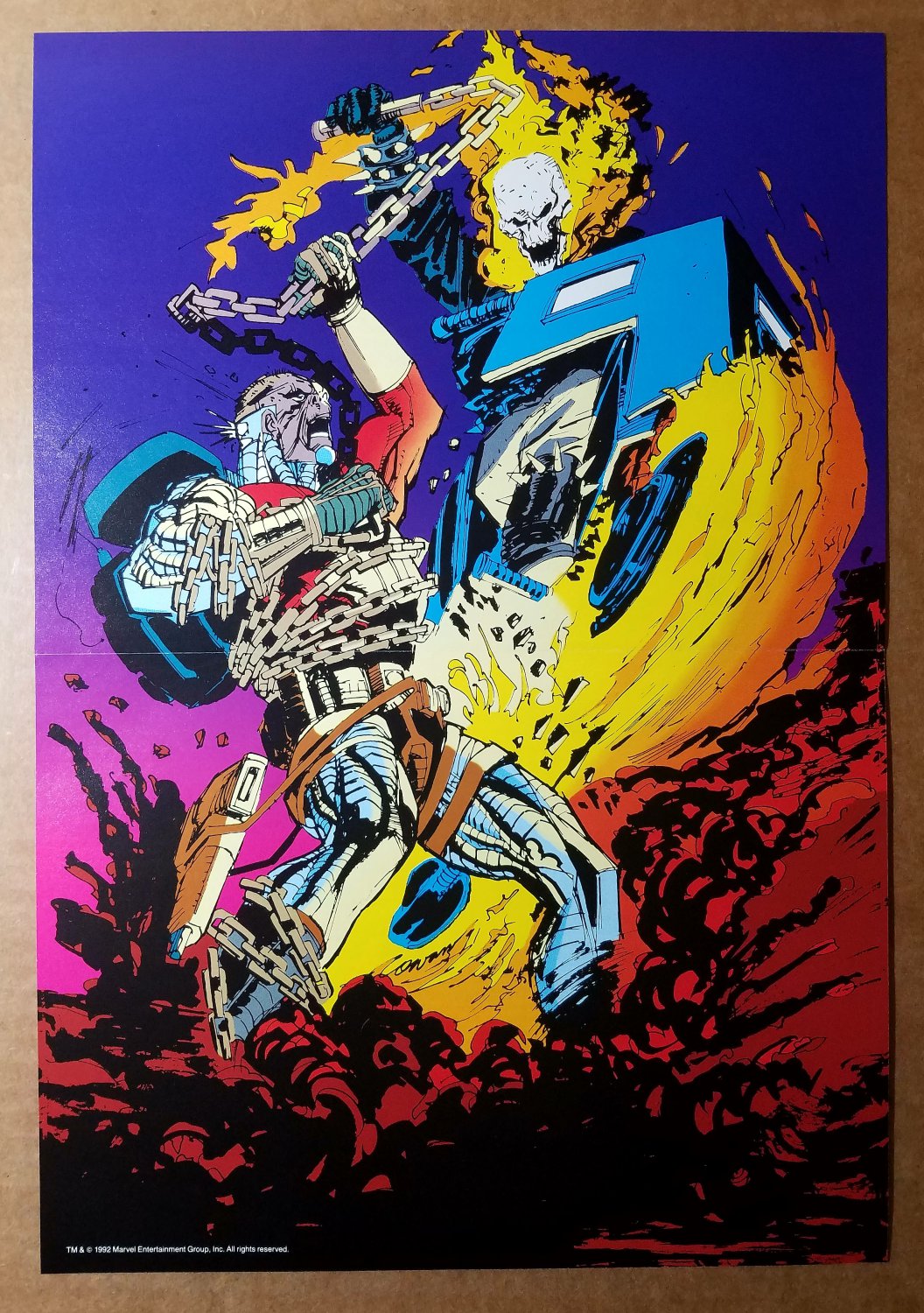 Ghost Rider Marvel Comics Poster by Denys Cowan