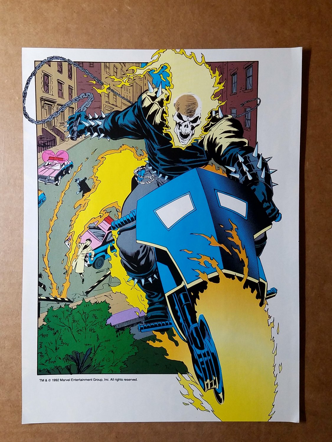 Ghost Rider Marvel Comics Mini Poster by Bret Blevins