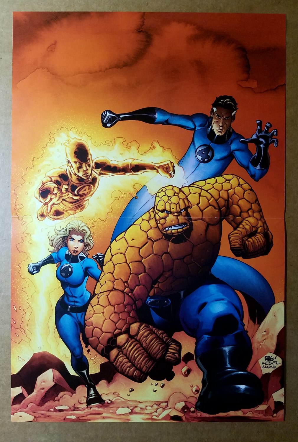 Fantastic Four Charge Marvel Comics Poster by Mike Wieringo
