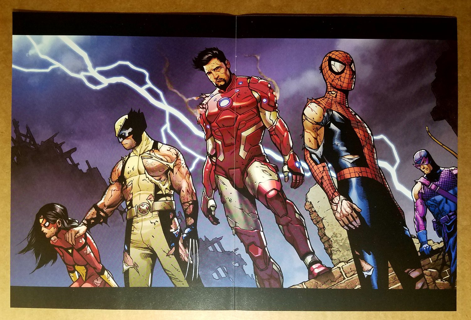 Ms Marvel Spider-Man Wolverine Hawkeye Marvel Comics Poster by Steve ...