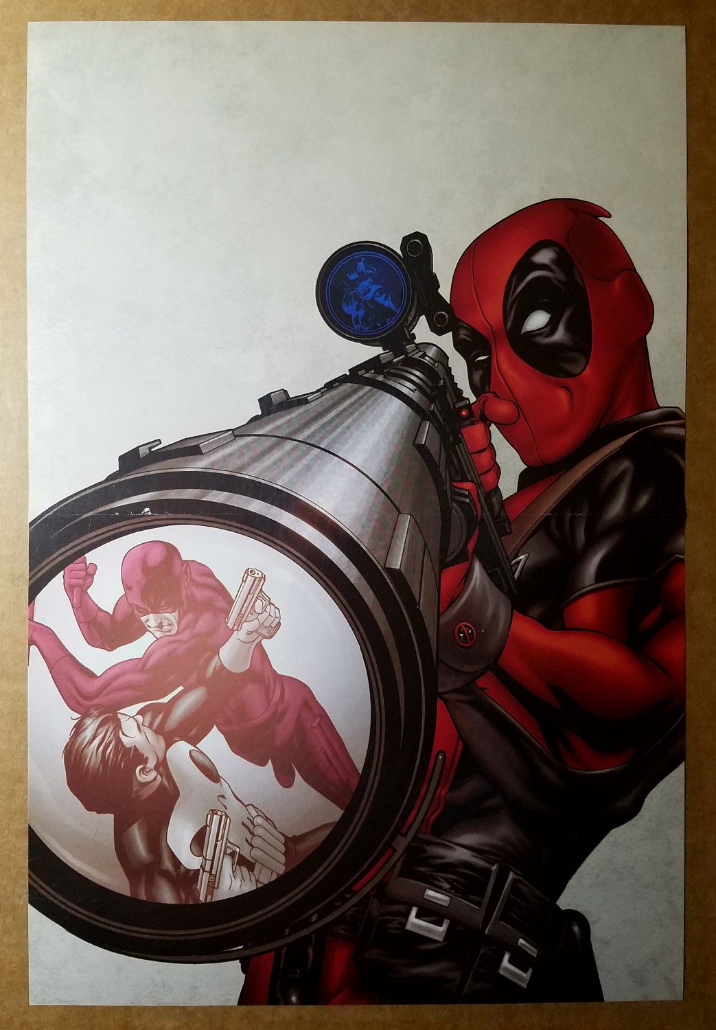 Deadpool Punisher Daredevil Sniper Scope Marvel Comics Poster by Mike ...