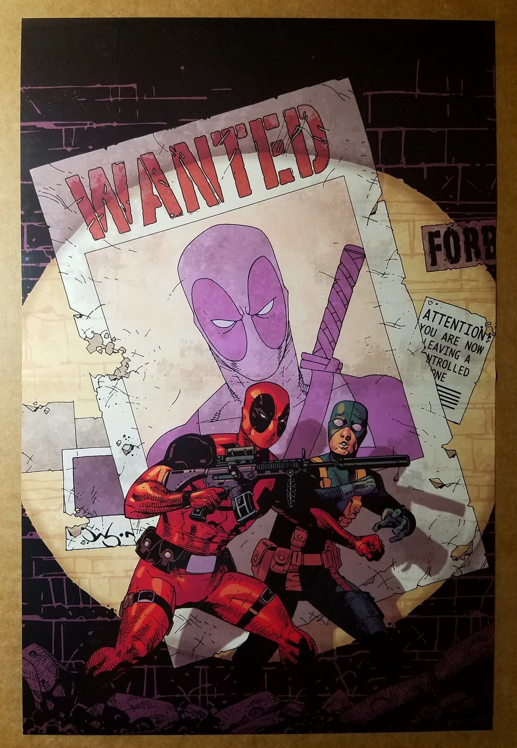 Deadpool Wanted Marvel Comics Poster by Jason Pearson