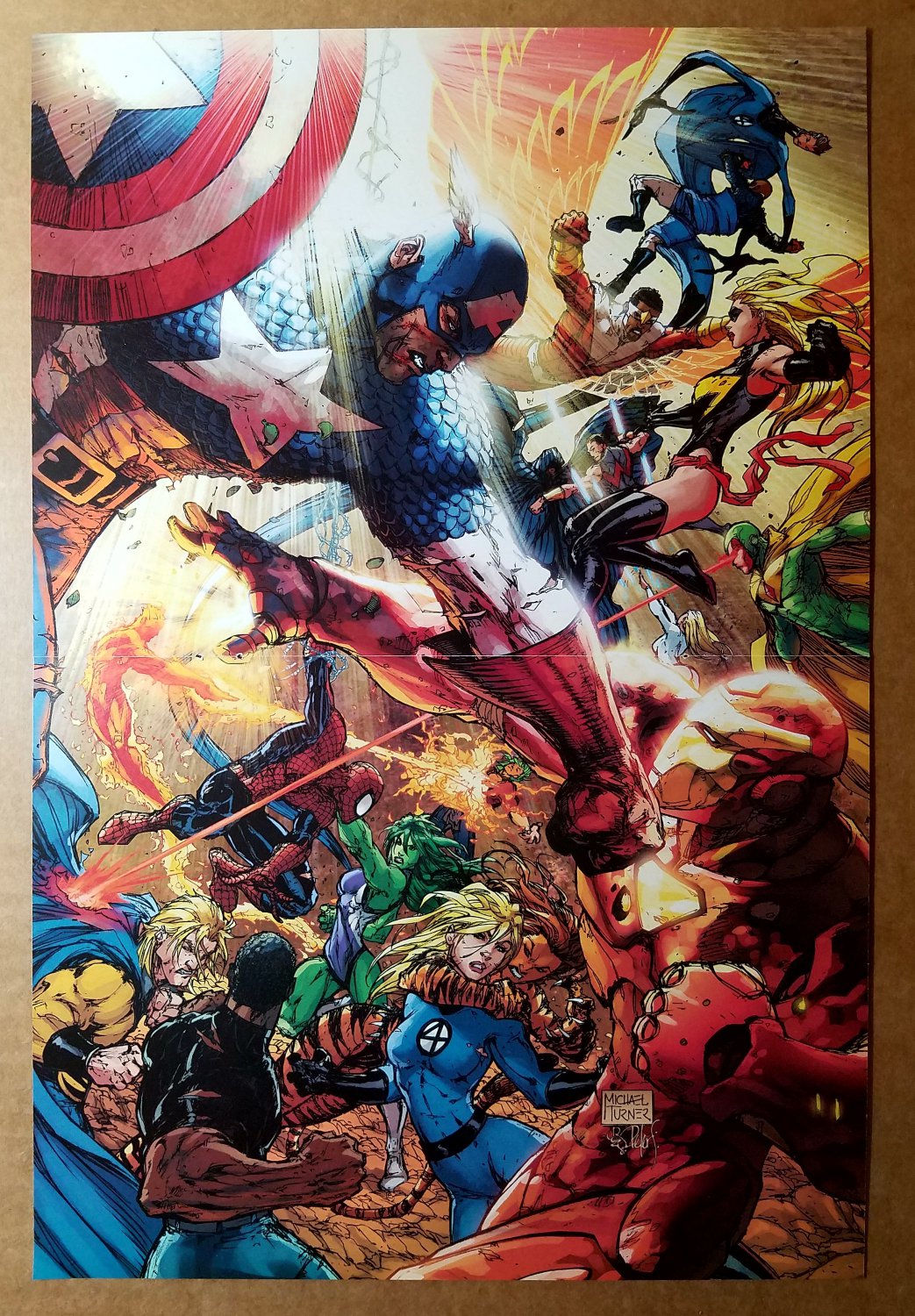 Civil War Marvel Universe Captain American Iron Man Comics Poster ...