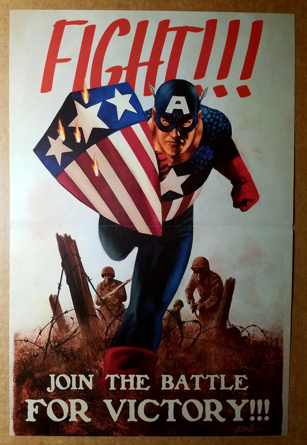 Captain America Join the Battle Victory Marvel Comics Poster by Steve ...
