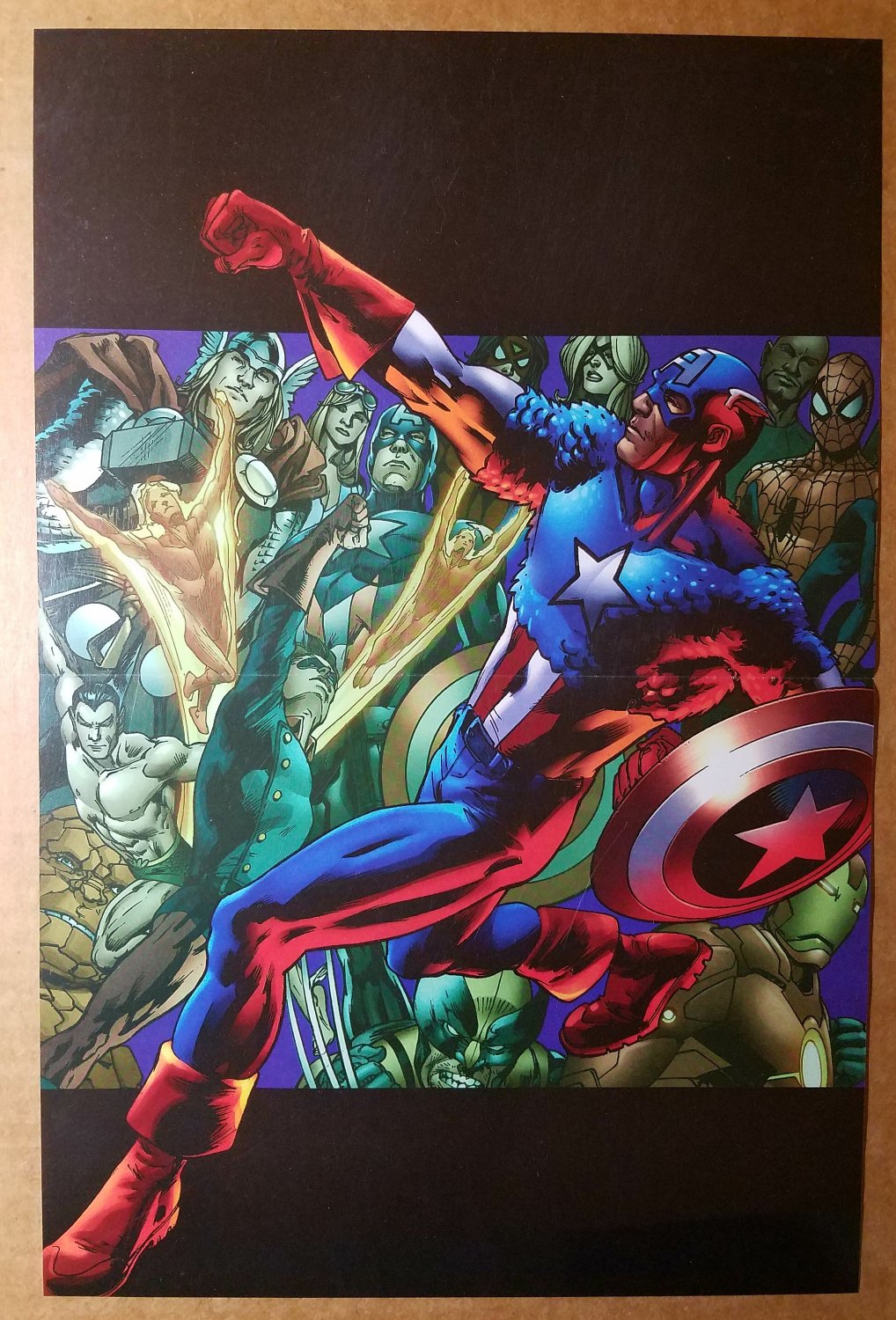 Captain America Avengers Marvel Comics Poster by Bryan Hitch