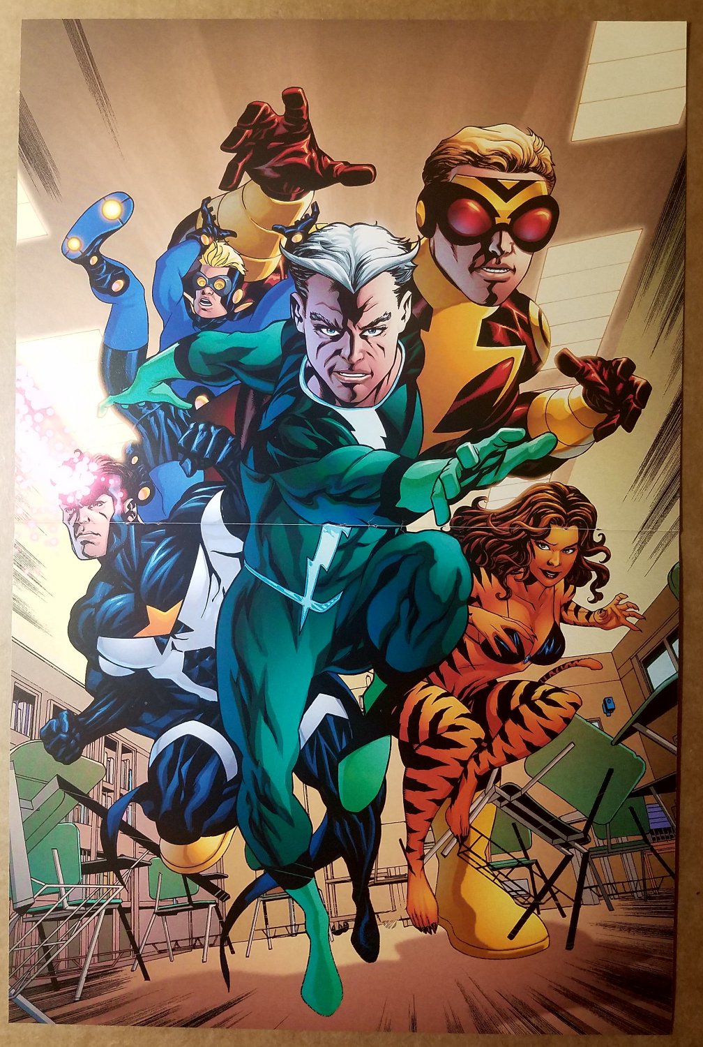 Avengers Academy X-Men Quicksilver Tigra Marvel Comics Poster by Mike ...