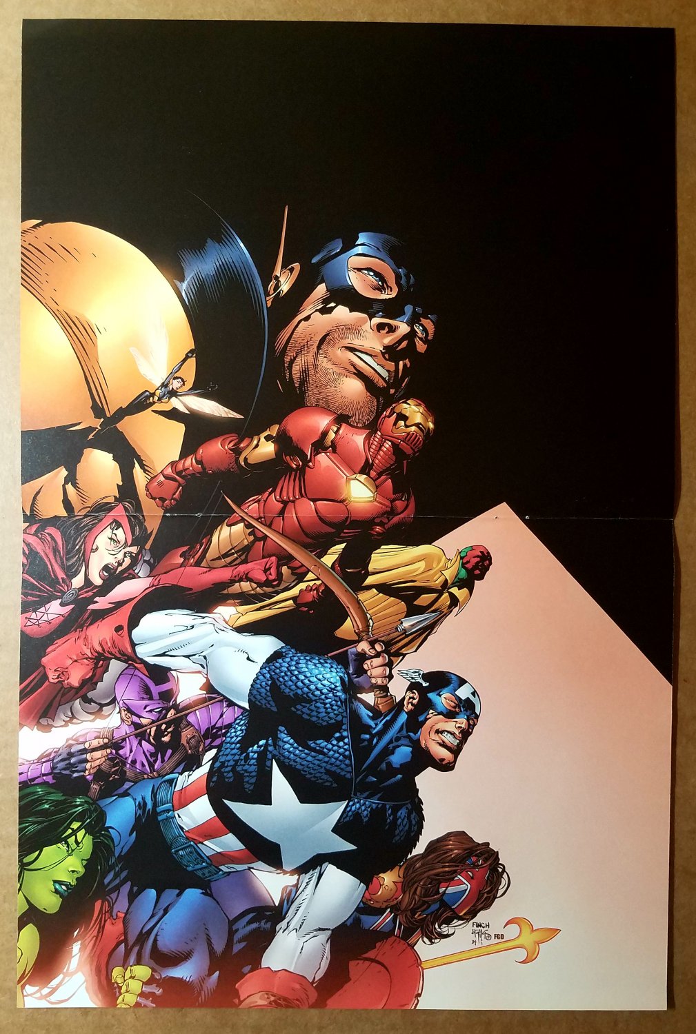 Avengers Captain America Hawkeye Iron Man Vision Marvel Poster by David ...