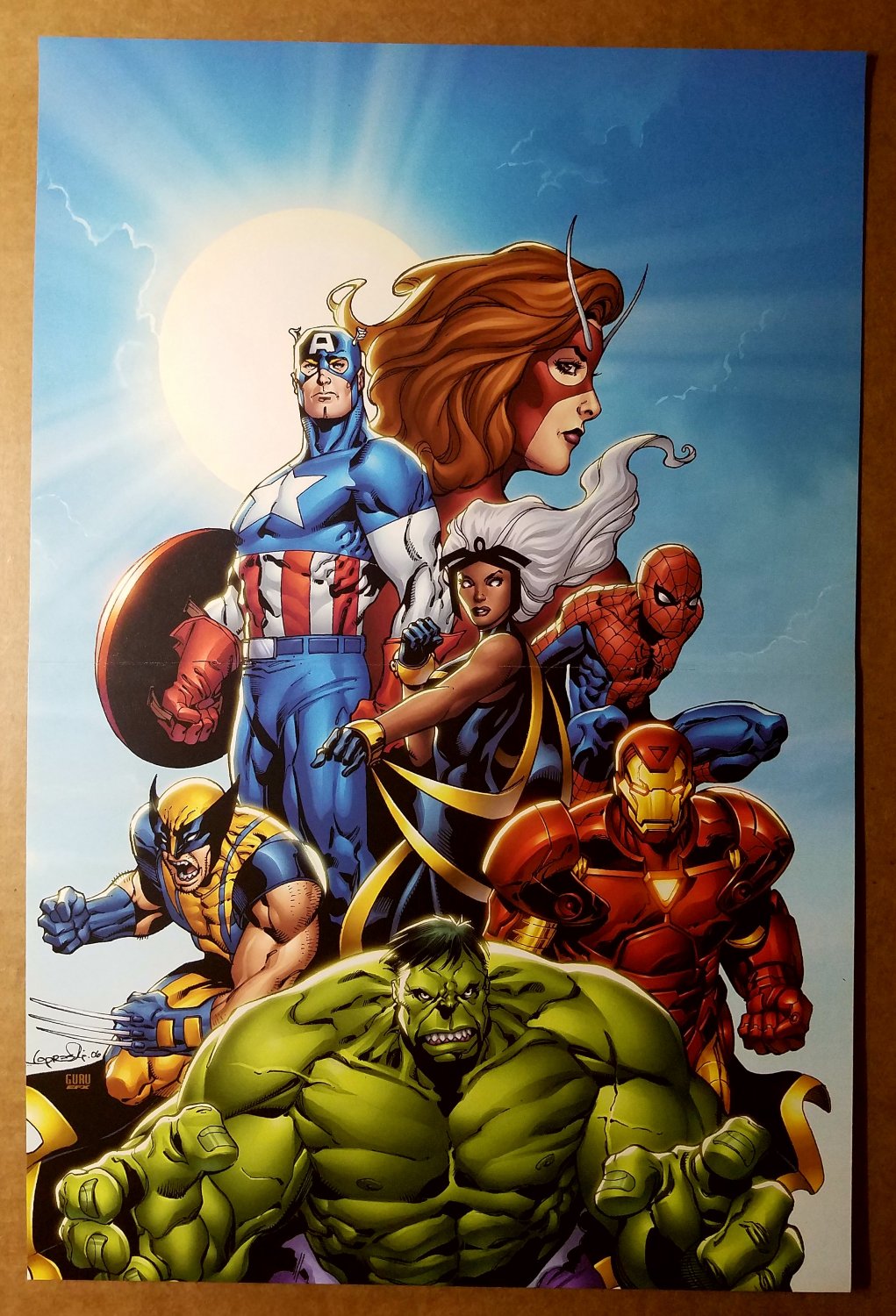 Hulk Wolverine Iron Man Storm Captain America Marvel Poster by Aaron ...