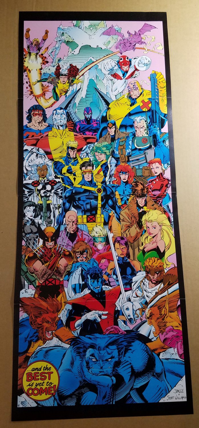 X-Men Wolverine Gambit Rogue Psylocke Storm Cable Marvel Comic Poster ...