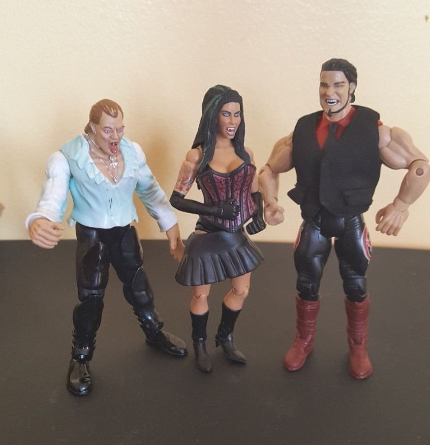Jakks WWE Kevin Thorn, Ariel, & Zack Ryder Action Figures loose