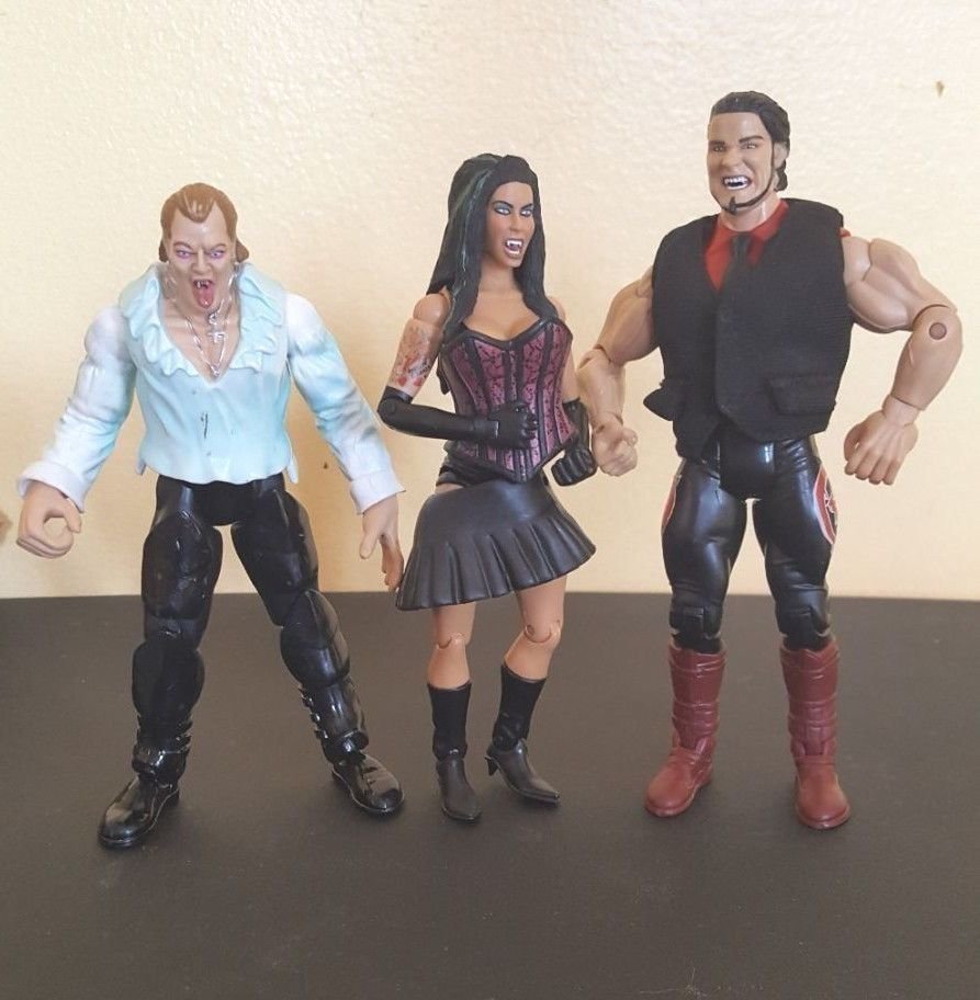 Jakks WWE Kevin Thorn, Ariel, & Zack Ryder Action Figures loose
