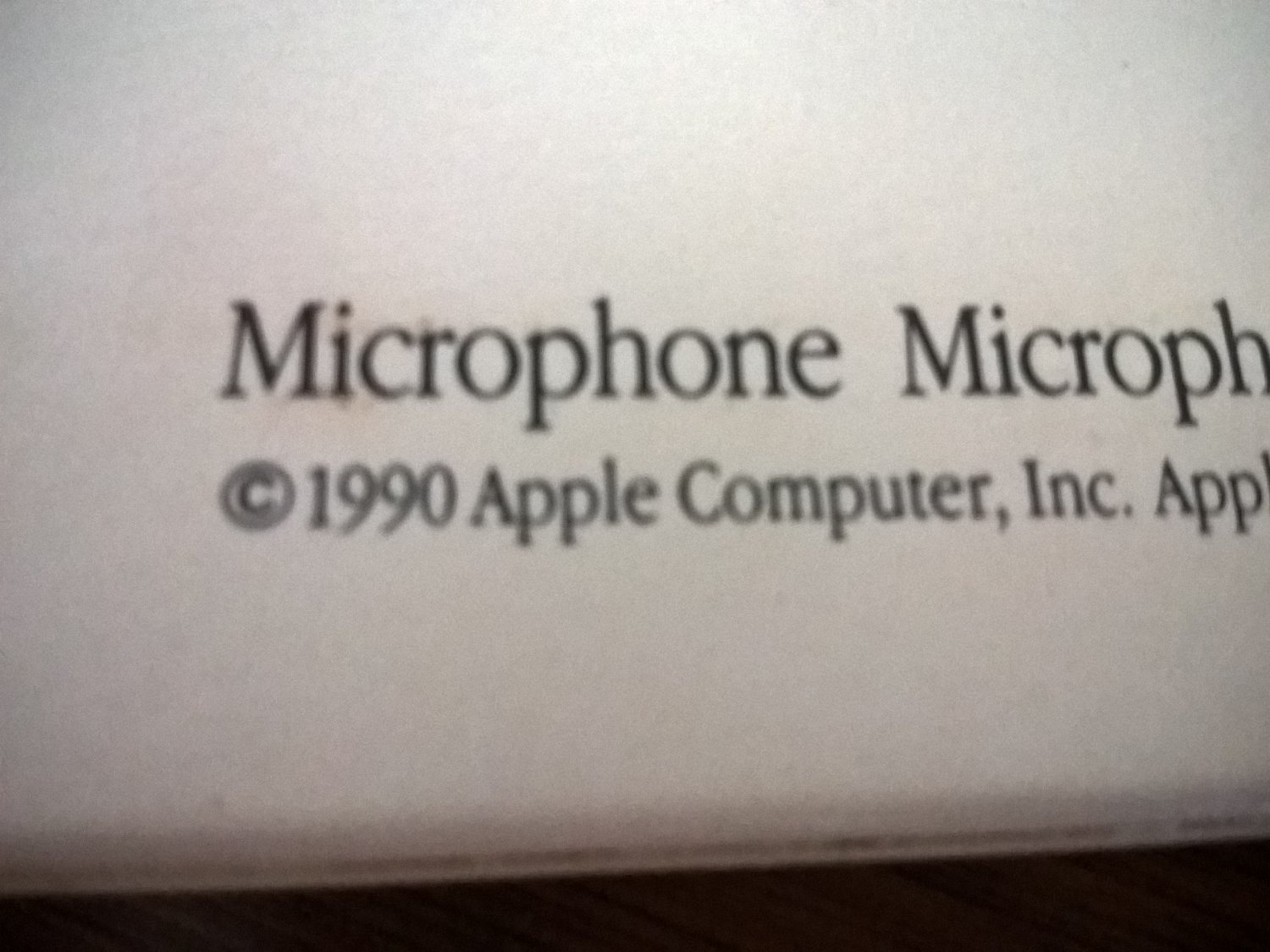 Apple Mac Microphone 1990, NEW OPEN BOX, 942-1767-A Macintosh 68k 68000