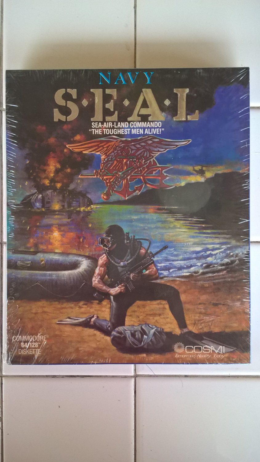 Navy SEAL For Commodore 64/128, NEW FACTORY SEALED, Cosmi
