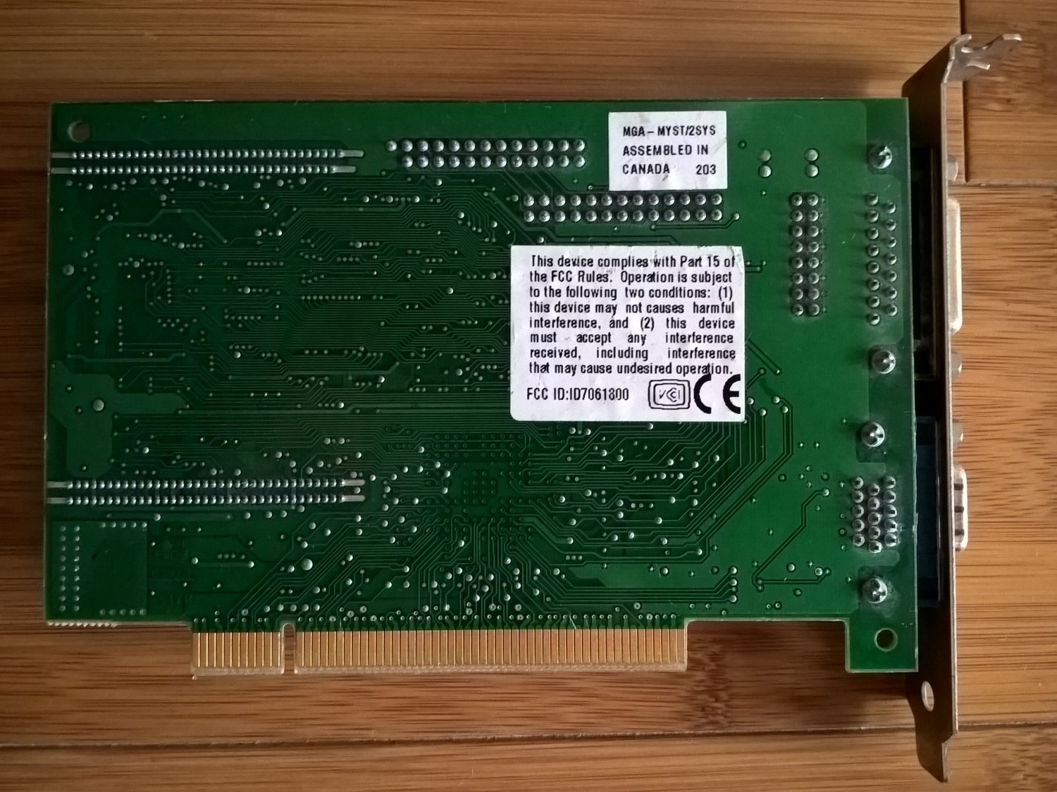 Matrox Mystique 2MB PCI, TESTED GOOD, MGA-MYST/2SYS G200 MGA-1064SG