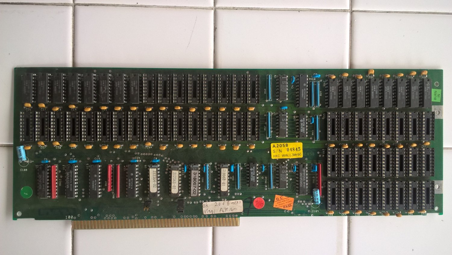 A2058 8MB(2MB Installed) REV 4, Commodore Amiga 2000 3000 4000 Zorro-II ...