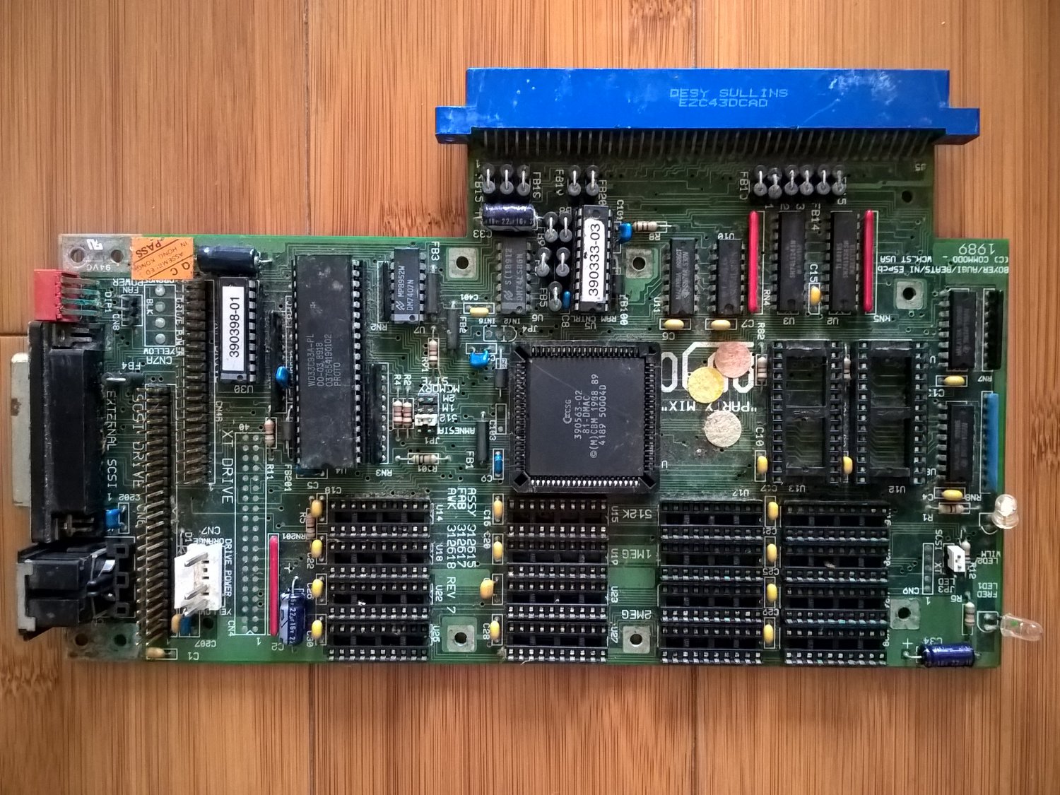 A590 Main Board - Rev 7, A500 SCSI Drive Controller, Commodore Amiga ...