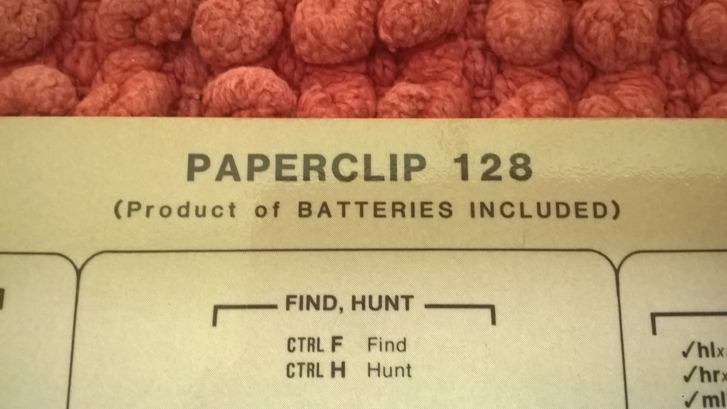 PaperClip Keyboard Overlay / Cheatsheet For Commodore 128, BRAND NEW ...