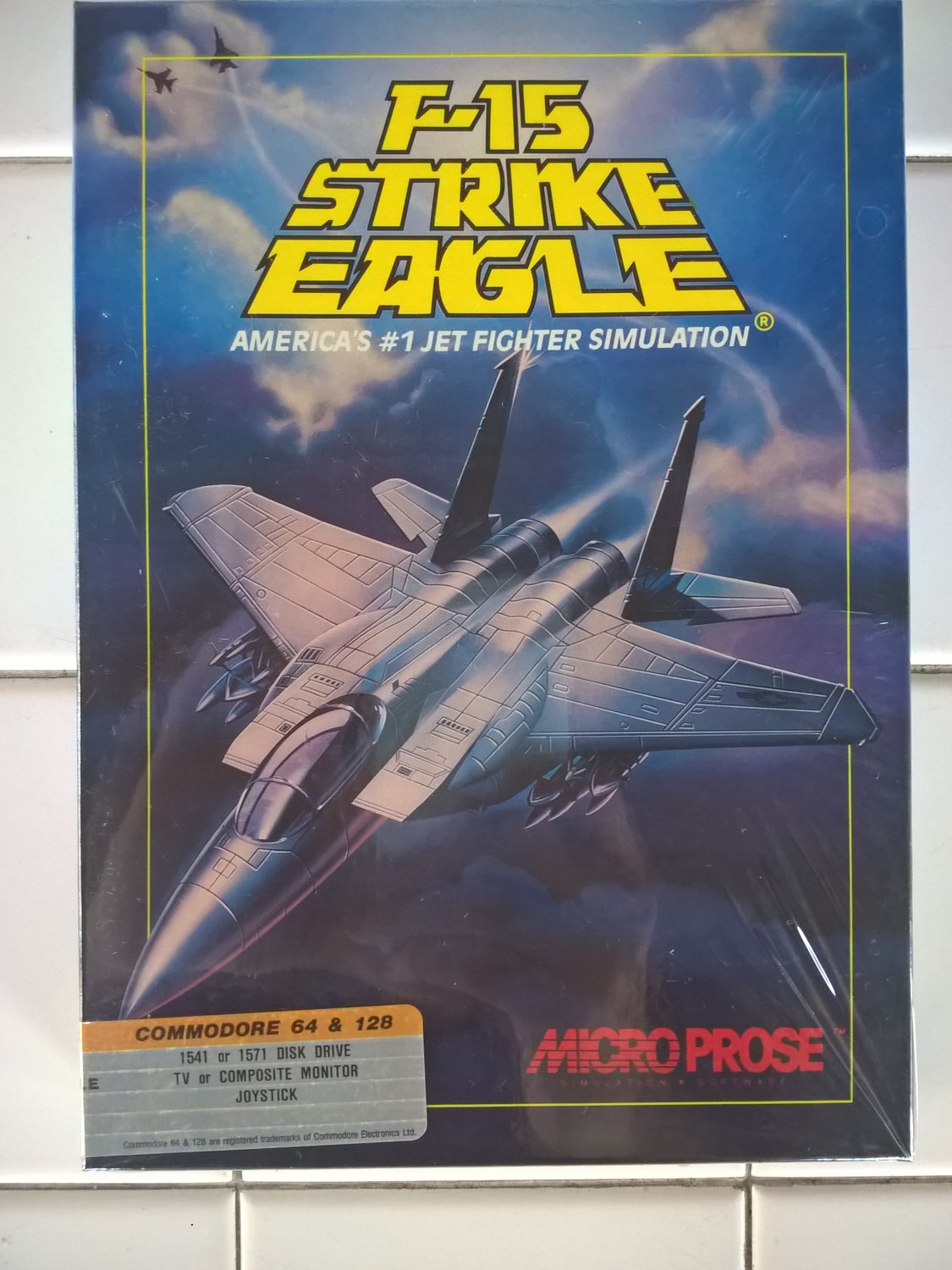 F-15 Strike Eagle For Commodore 64/128, NEW FACTORY SEALED, MicroProse