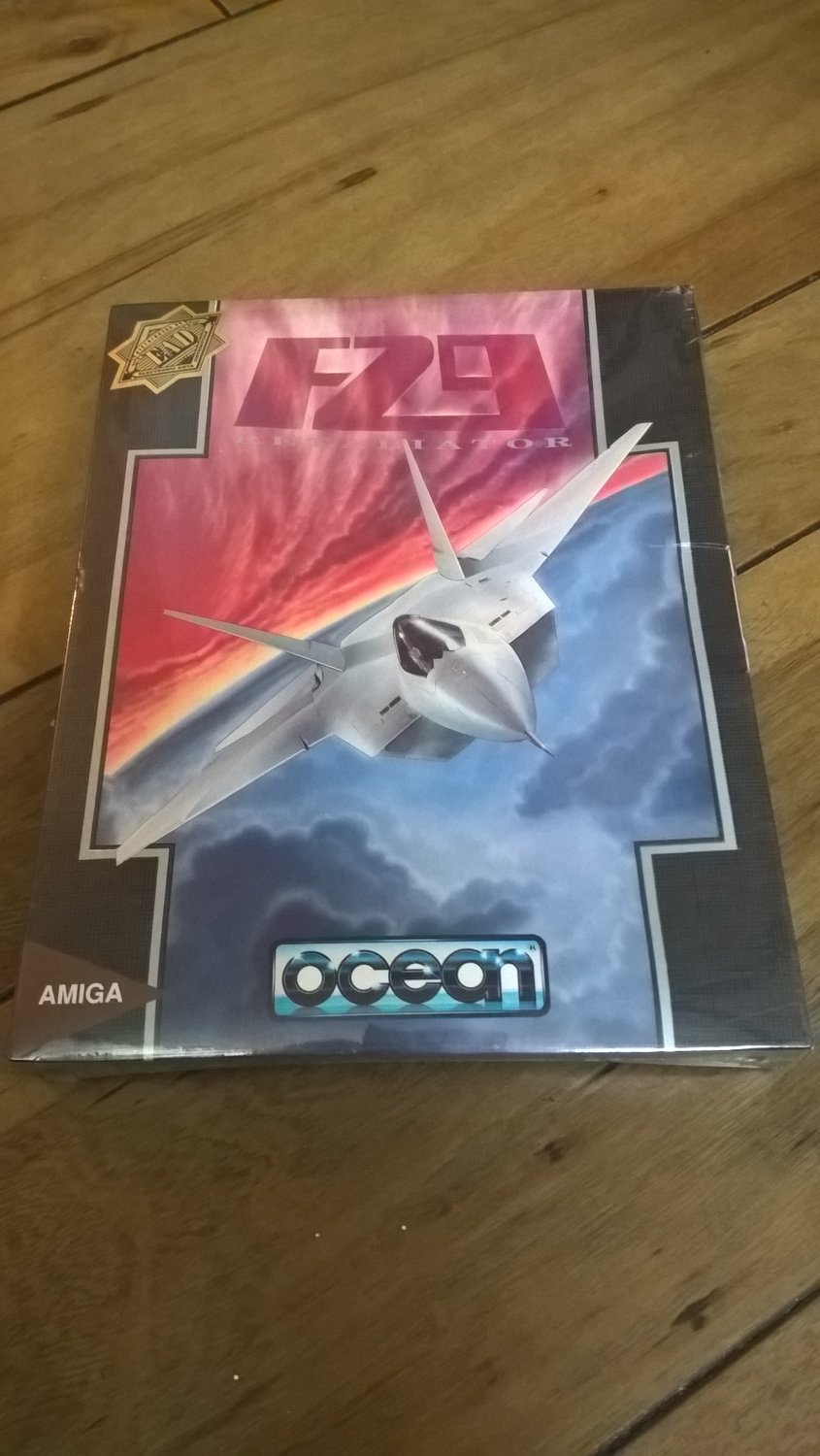 F29 Retaliator For Commodore Amiga, NEW FACTORY SEALED, Ocean