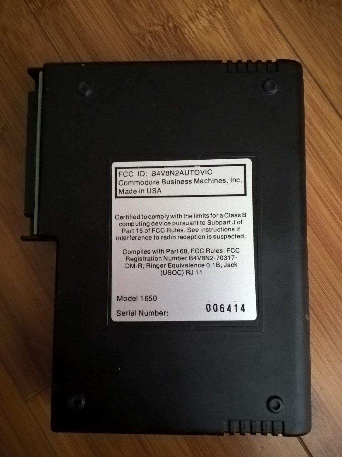 Commodore 1650 AutoModem For 64/128, 300 Baud Modem