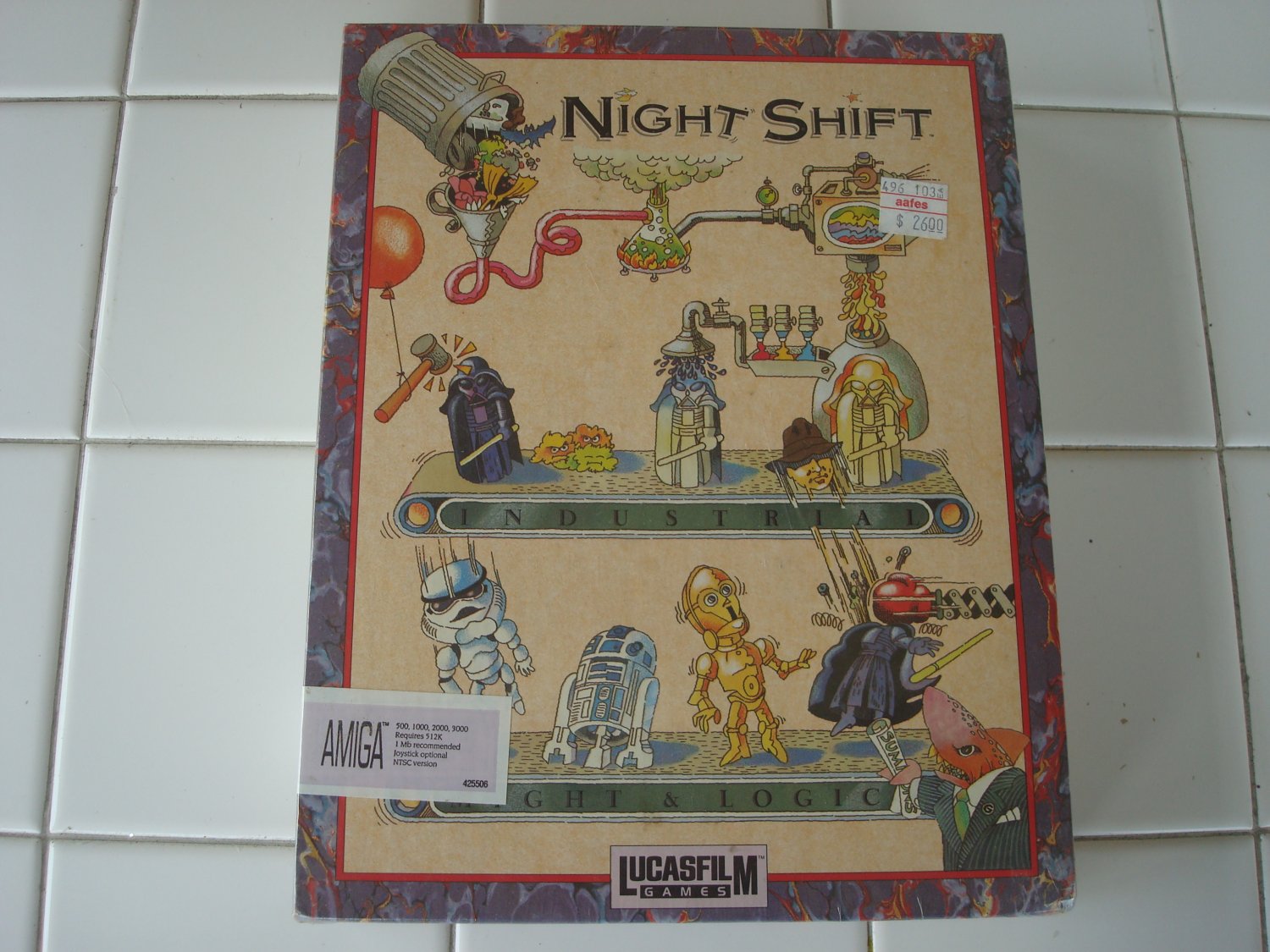 Night Shift For Commodore Amiga, NEW FACTORY SEALED, LucasFilm