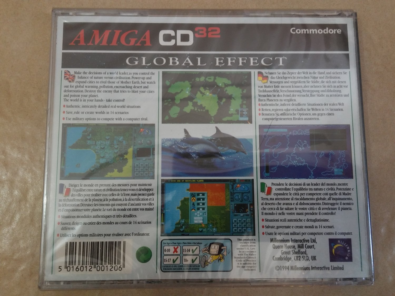 Global Effect For Commodore Amiga CD32, NEW FACTORY SEALED, Millennium ...