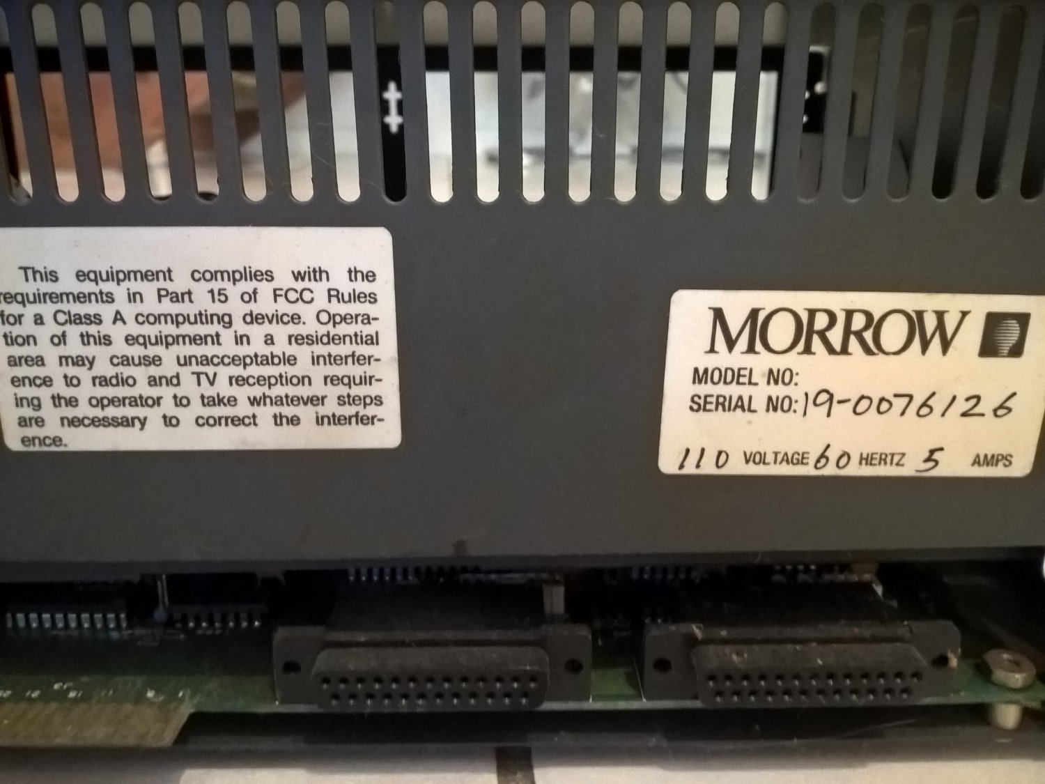 Morrow Decision Computer (AS-IS)