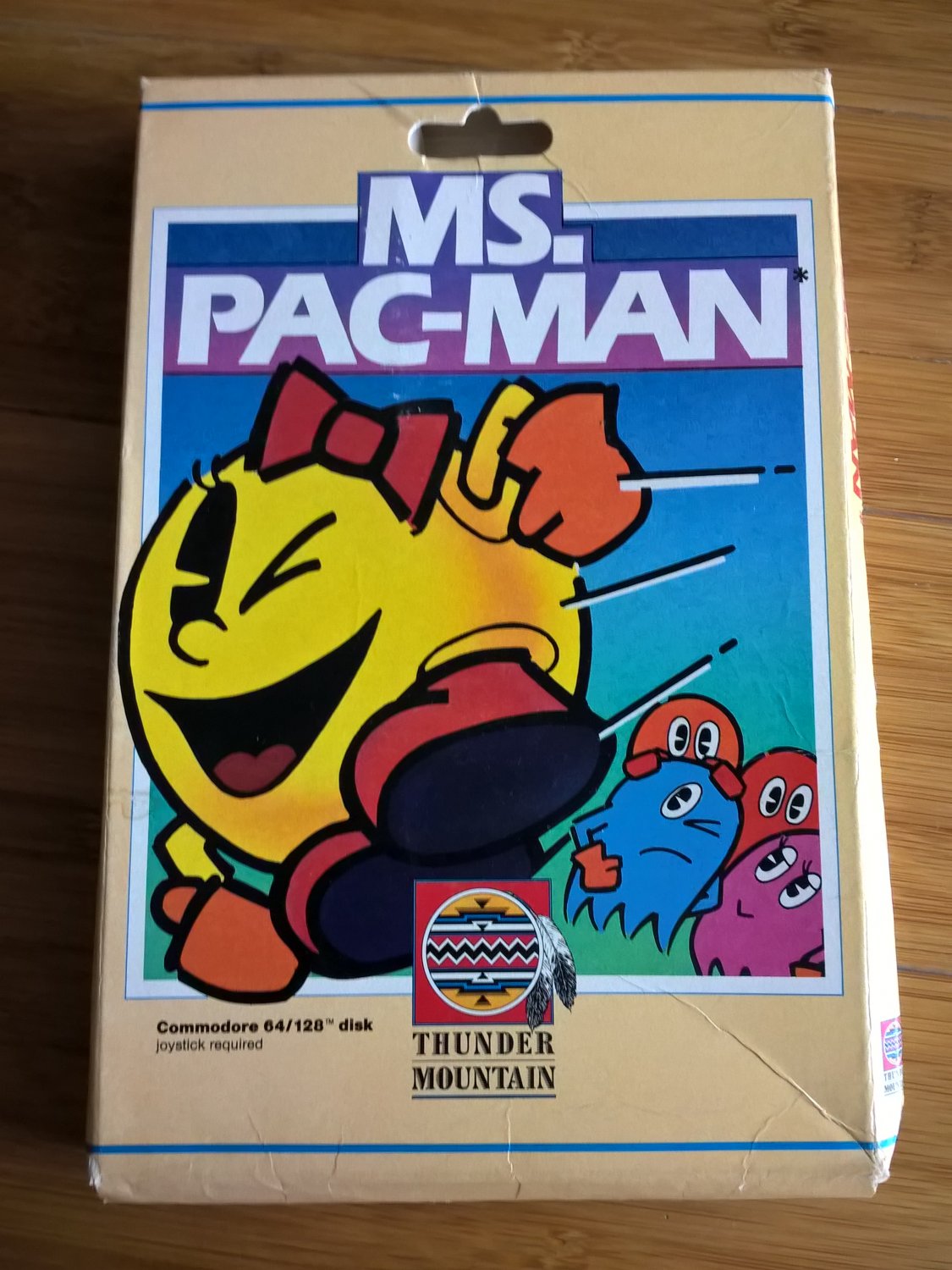 Ms. Pac-Man For Commodore 64/128, NEW OPEN BOX, Thunder Mountain
