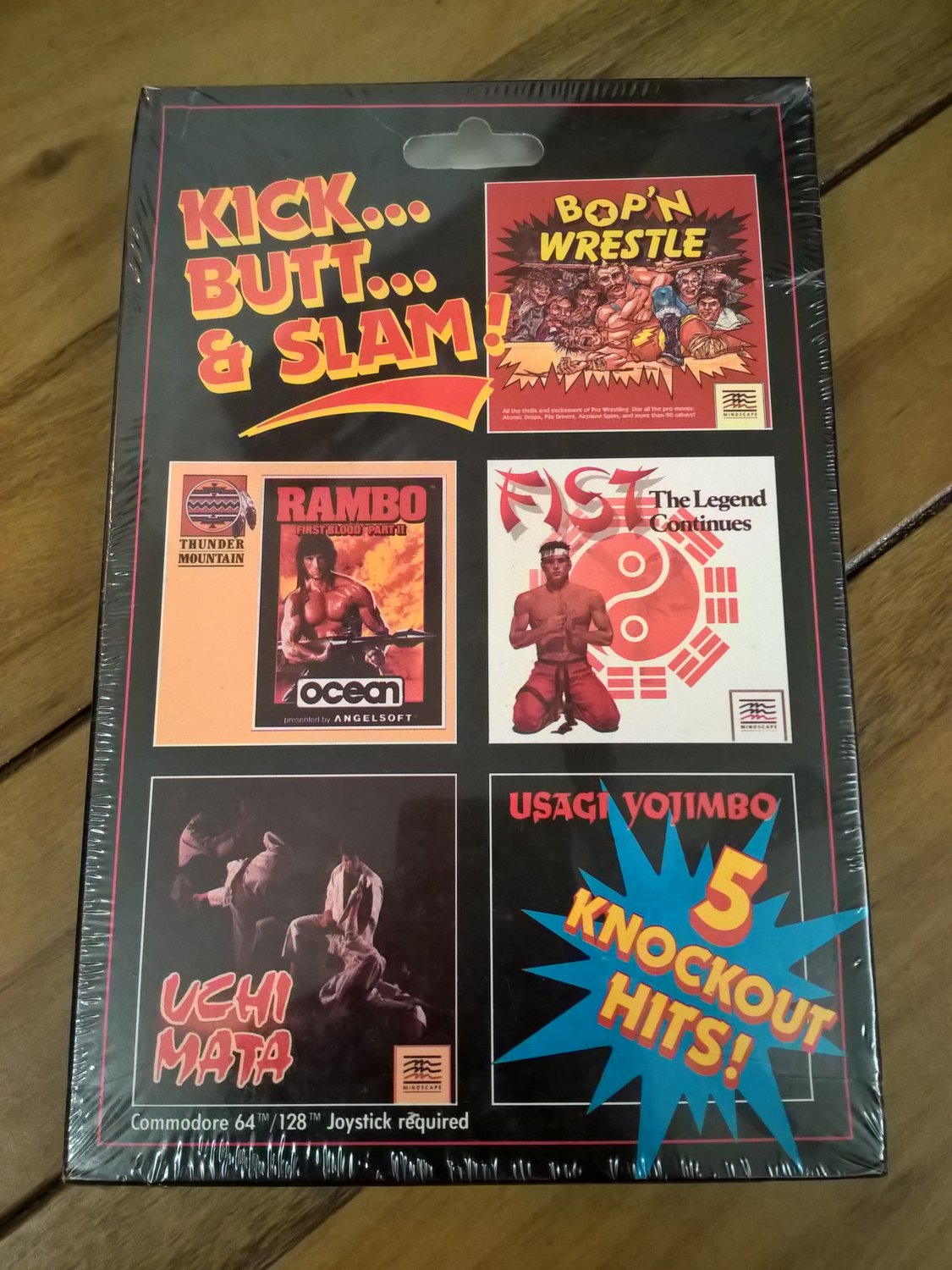 Kick Butt & Slam For Commodore 64/128, NEW FACTORY SEALED, Thunder Mountain