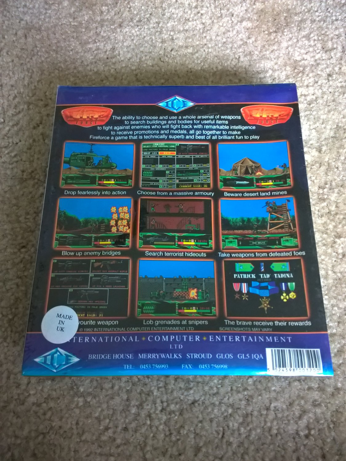 Fire Force For Commodore Amiga, NEW FACTORY SEALED, ICE