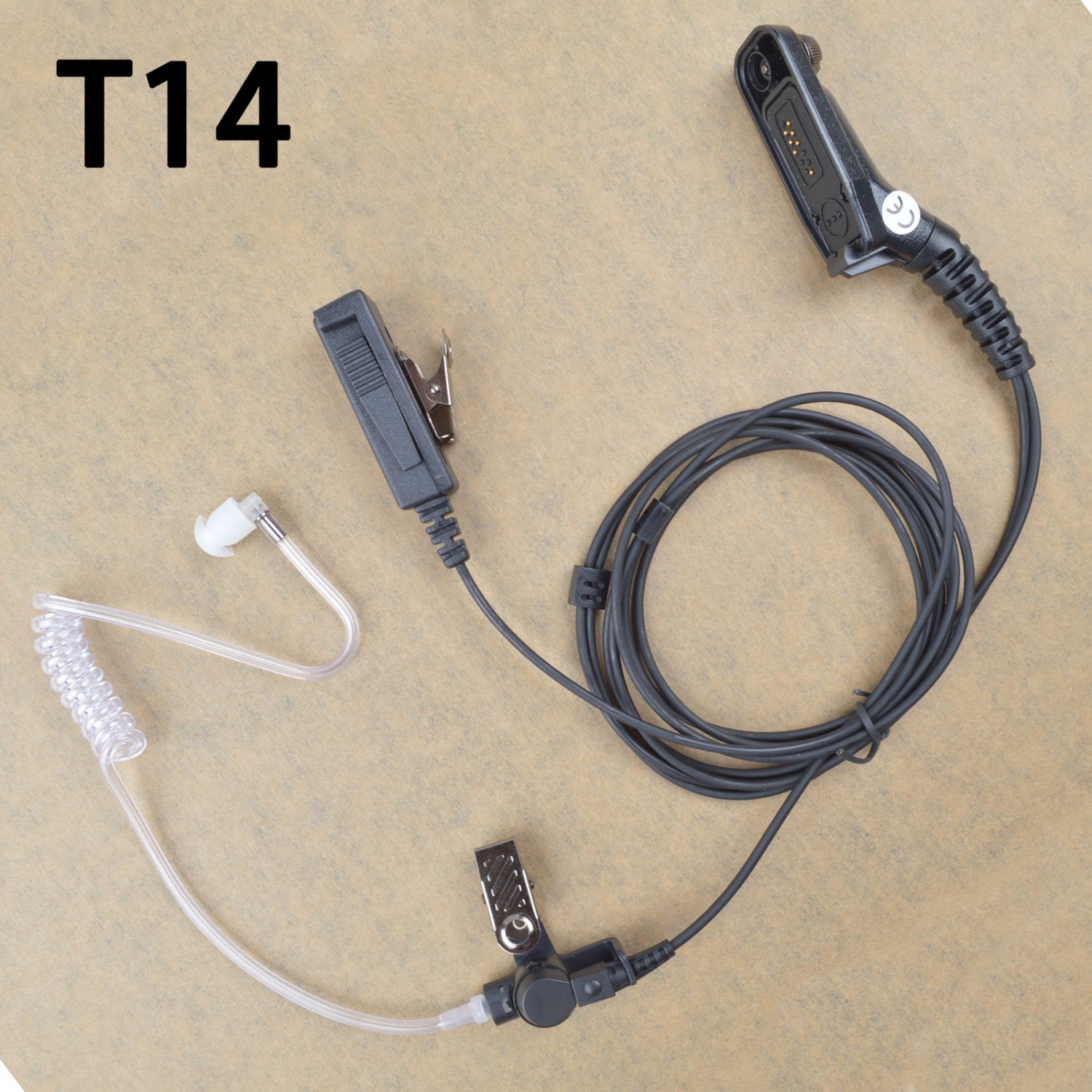2-wire Surveillance Headset for Motorola XPR6350 XPR6380 XPR6550 ...