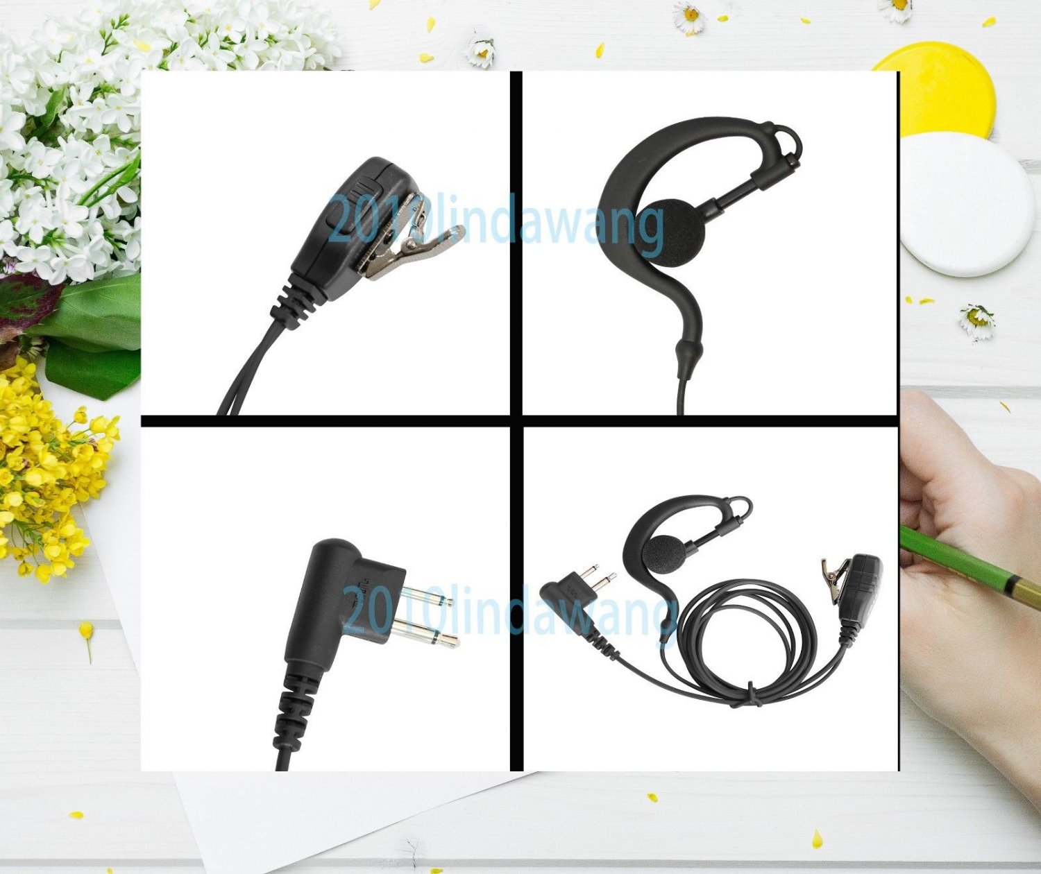 Earhook Earloop Earpiece for Motorola AXV5100 AXU4100 AU1200 GP88 ...