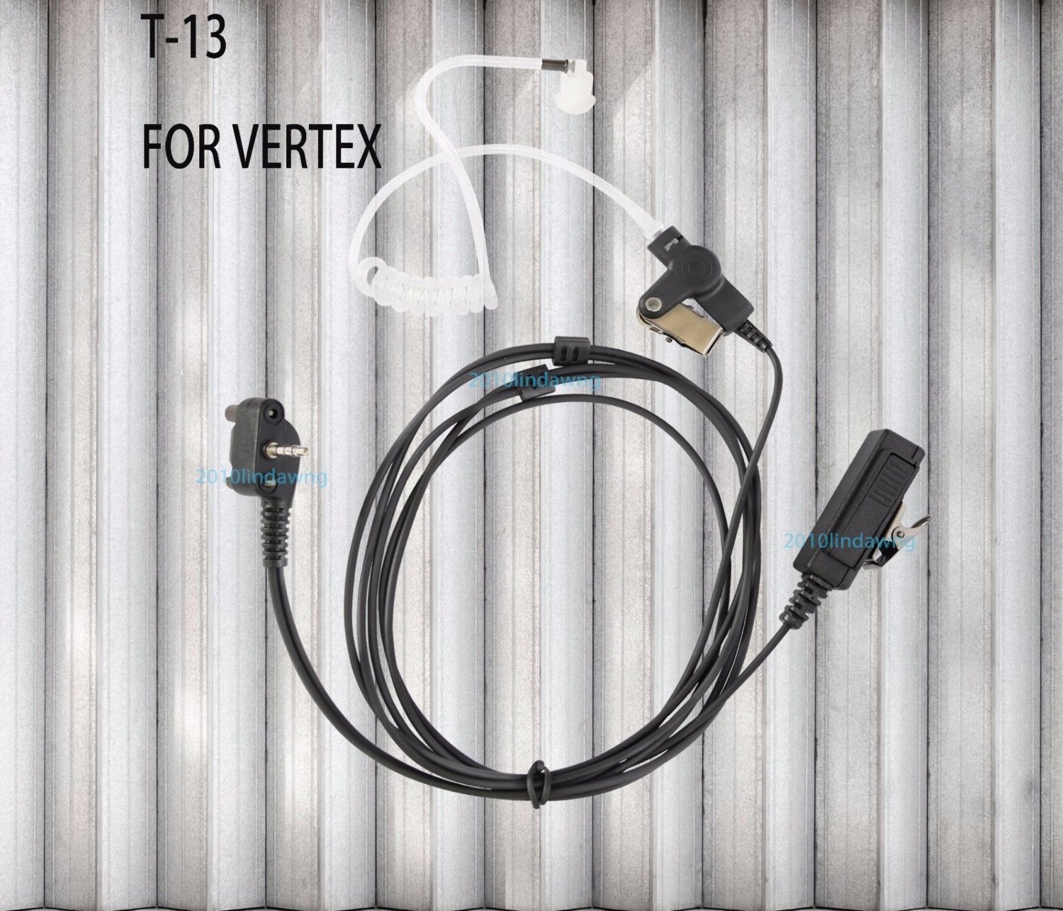 2-wire Headset Earpiece mic For Vertex Standard VX424 VX427 VX428 ...