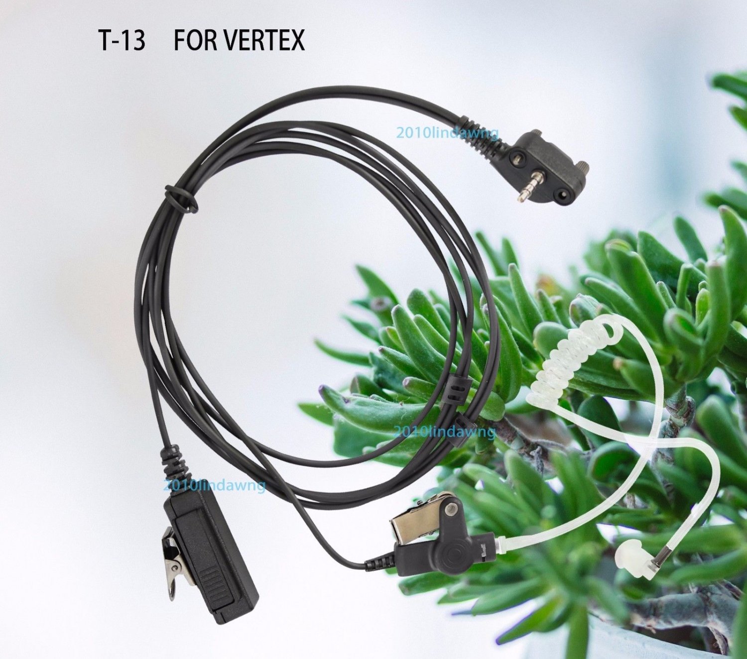 2-wire Headset Earpiece mic For Vertex Standard VX424 VX427 VX428 ...