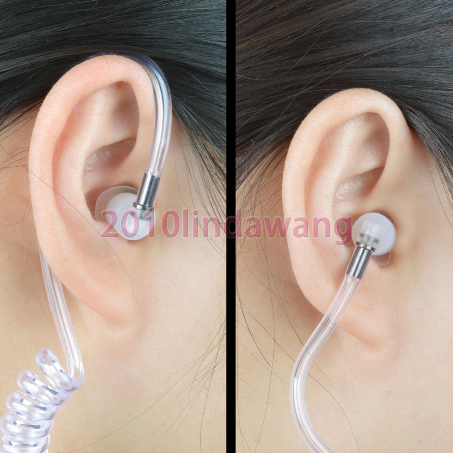 2-wire Headset Earphone mic for Icom IC-F3001 IC-F4001 Portable radio