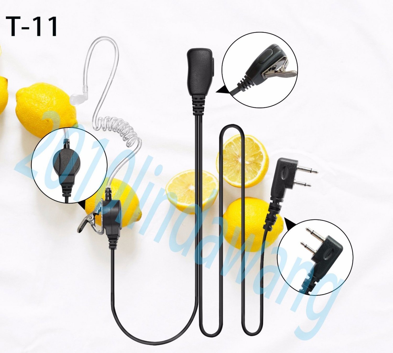 1-wire Surveillance Earpiece for Icom IC-F3011 IC-F4011 Portable radio