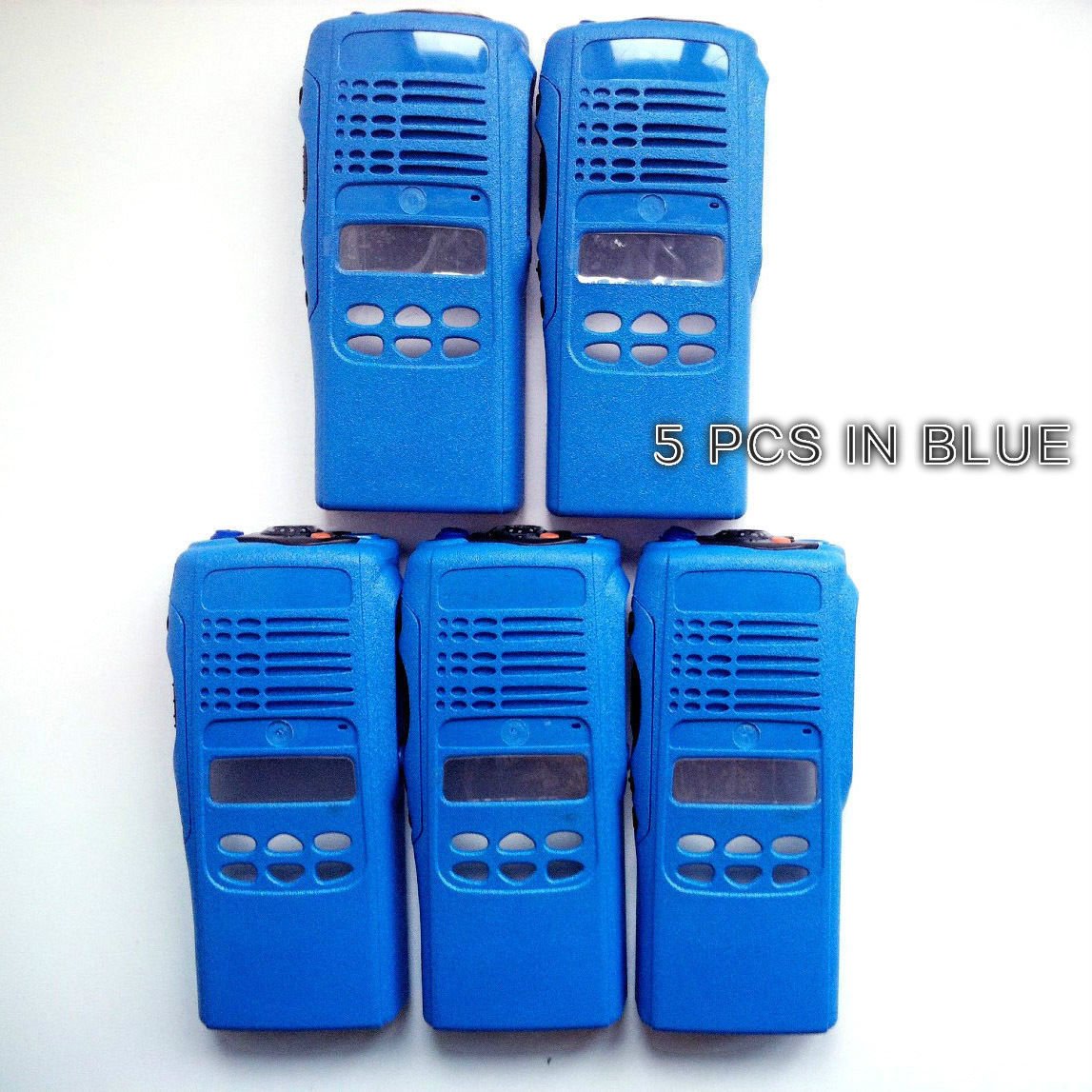 5PCS Blue Repair front CASE Housing cover For Motorola GP360 walkie talkie