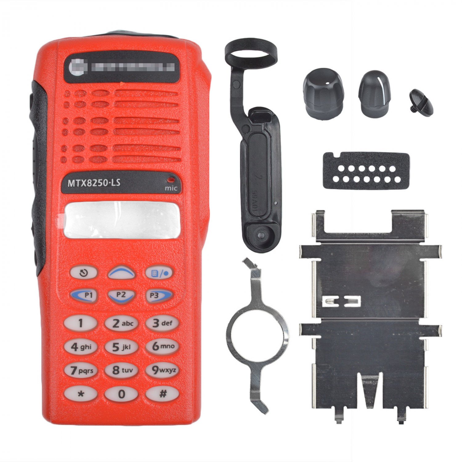 Red Replacement Repair Case Housing For Motorola MTX8250.LS Portable Radios