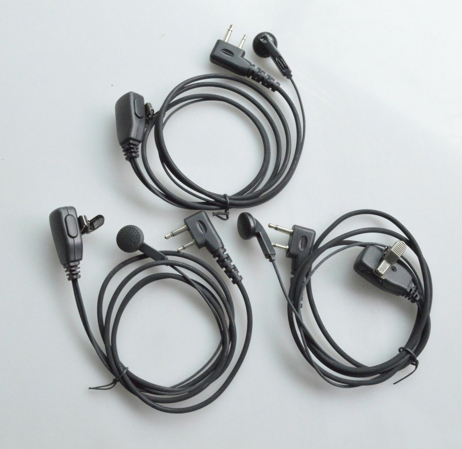 Lot 3 Earbud 2-Pin Earpiece headset For Icom IC-F3021 F3022 F3023 F3026 ...