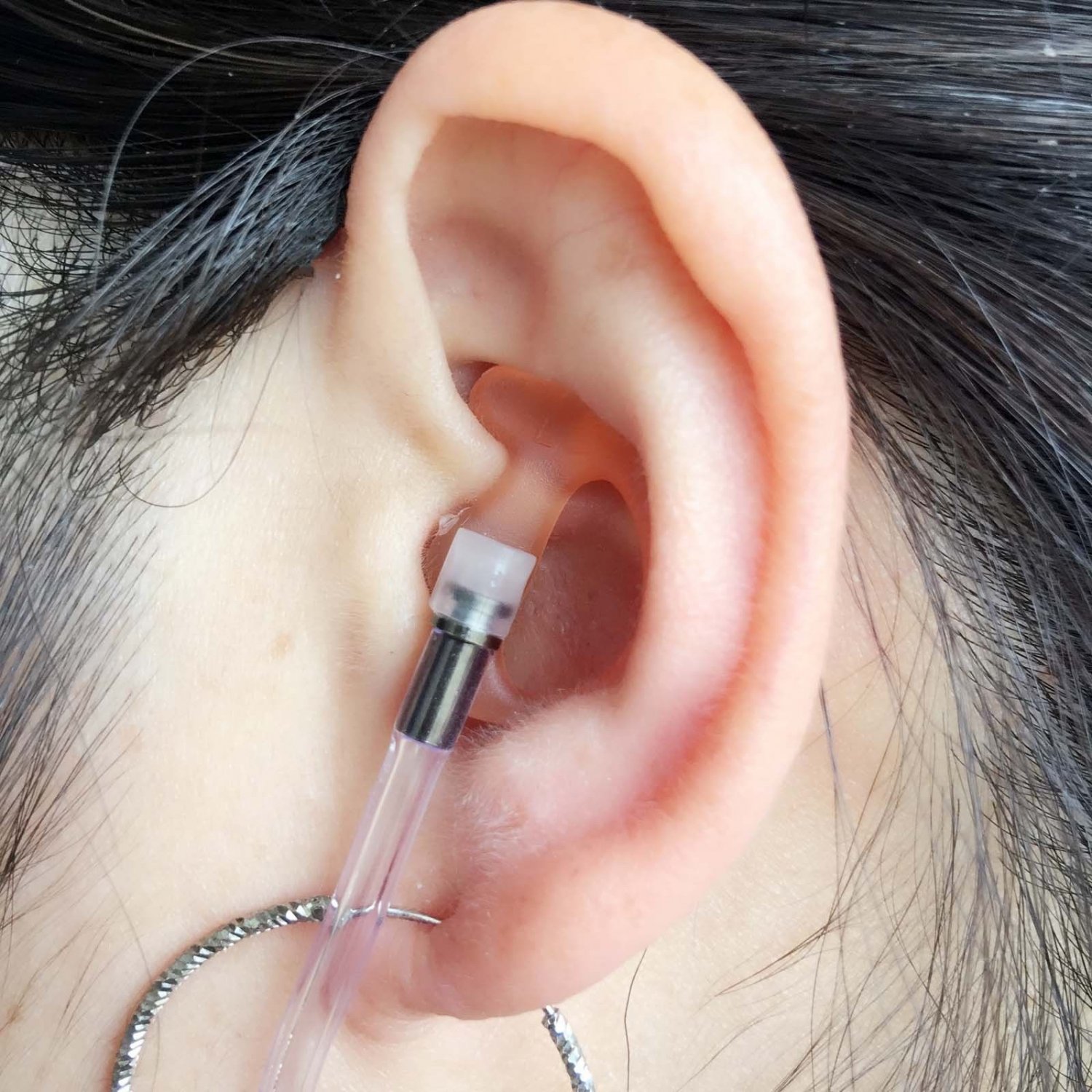 Small Clear Comfortable Earpiece Earmold for transparent acoustic tube