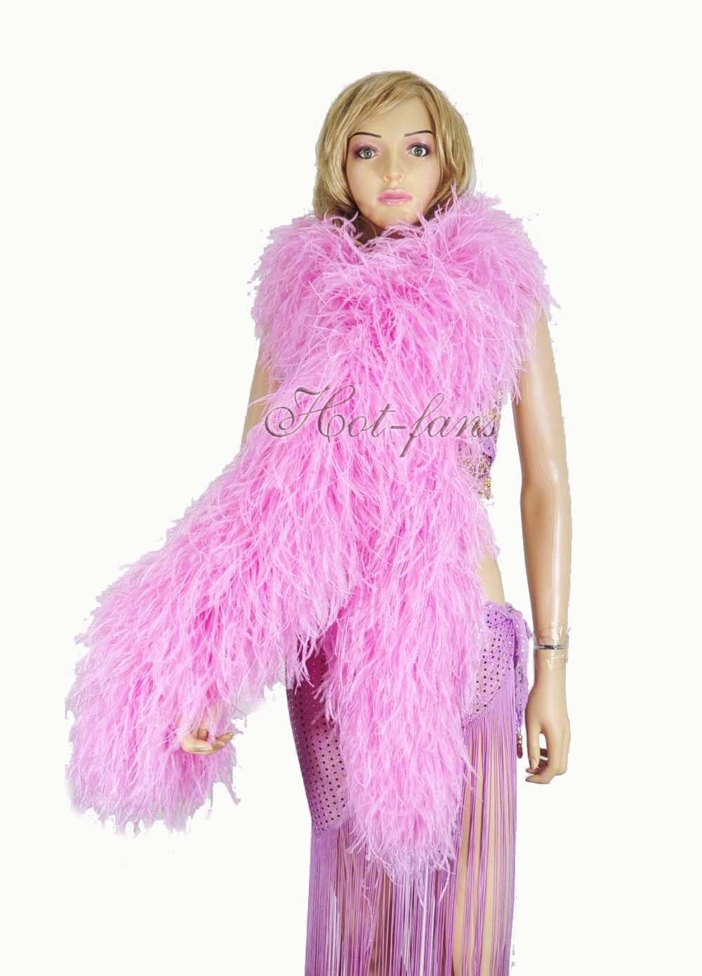 20 ply pink Ostrich Feather Boa 71" (180 cm) long luxurious and fluffy
