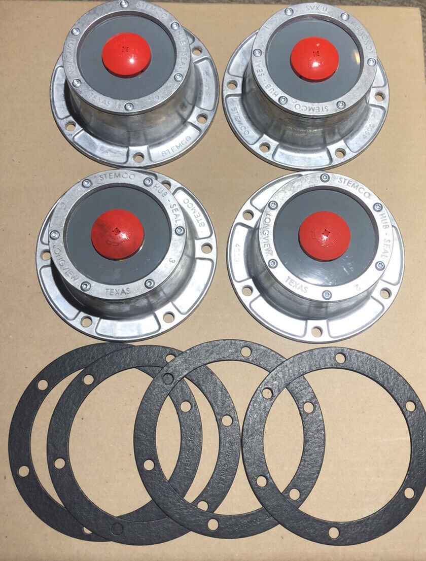 Original Stemco 349-4009 Sentinel Grease Hub Cap (set off 4) with Gaskets