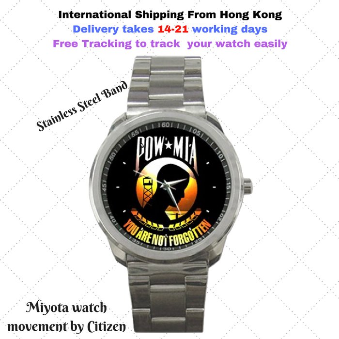 POW/ MIA Vietnam Veterans Unisex Sport Metal Watch
