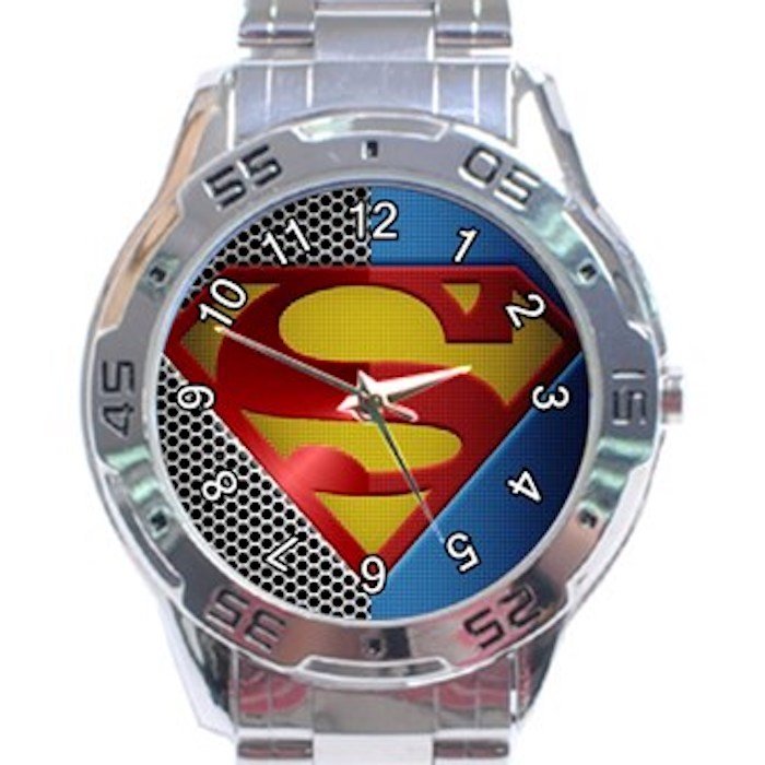 Nice Superman Logo Stainless Steel Analogue Watch