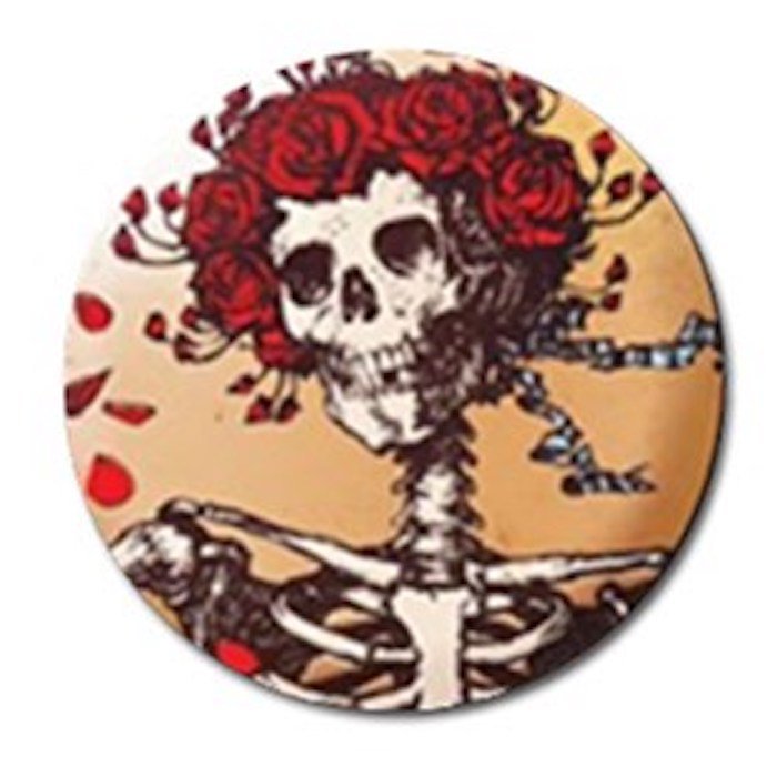 Grateful Dead Skeleton With Roses High Quality Metal Chrome 4 Golf Ball ...