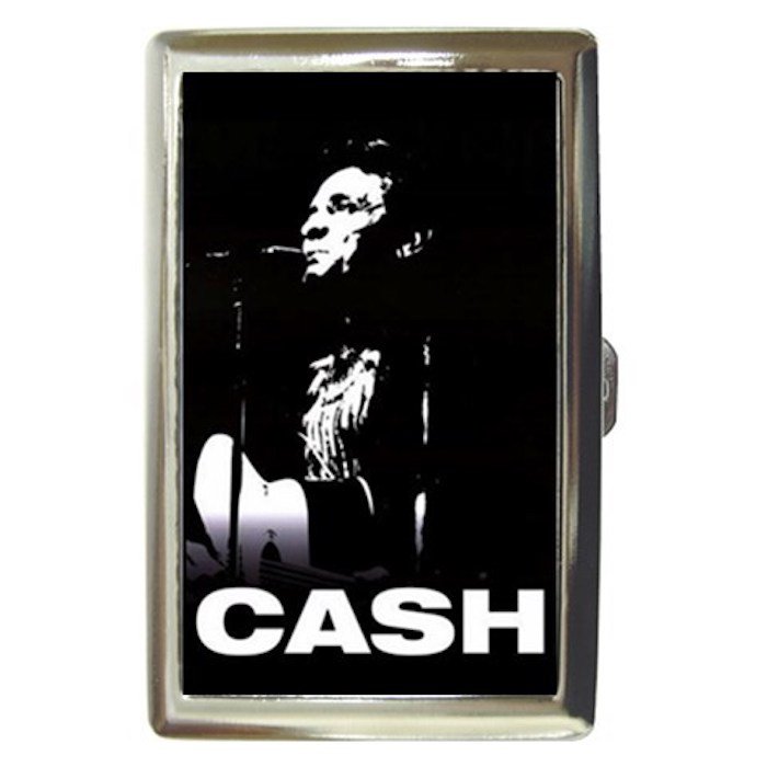Johnny Cash High Quality Silver Chrome Cigarette Money/ Credit Card Case
