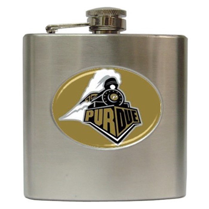 Purdue University Logol 6 oz Stainless Steel Hip Flask
