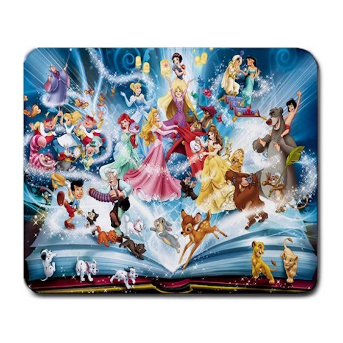 All Disney Characters 9.25" x 7.75 Large Rectangular Durable Heat ...