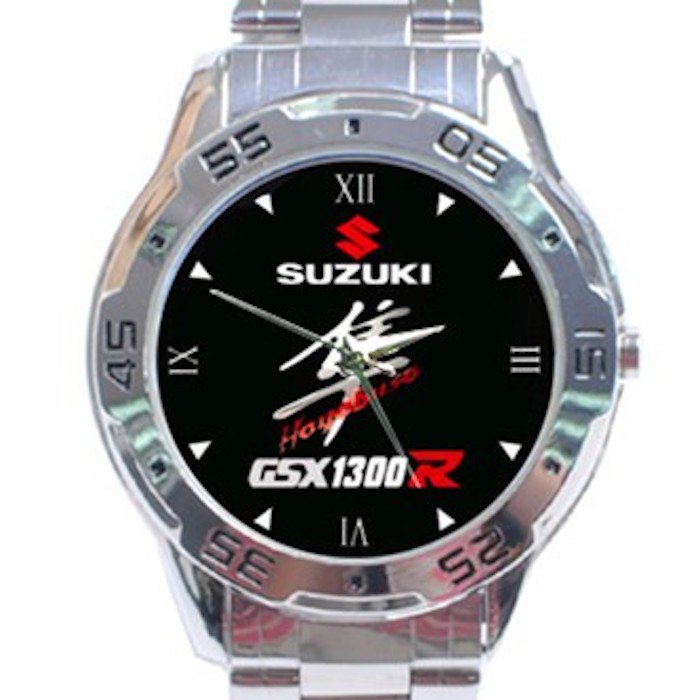 Suzuki Hayabusa Motorcycle GSX1300 Logo Stainless Steel Analogue Watch